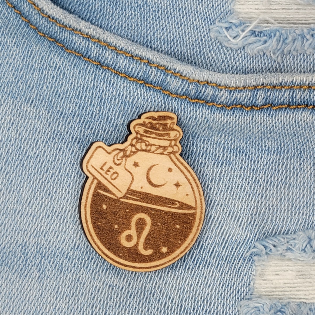 Leo - Zodiac - Wooden Pin - Etsy