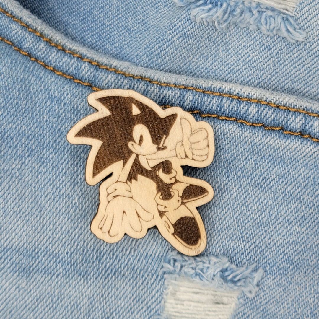 Sonic - Wooden Pin - Etsy