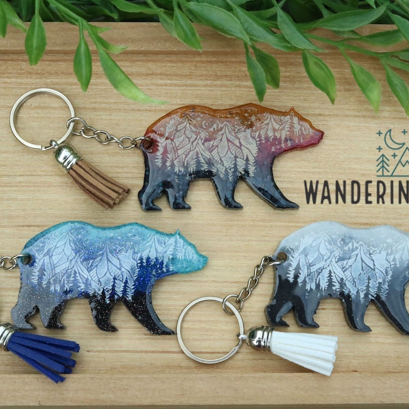 Mountain Keychain - Etsy