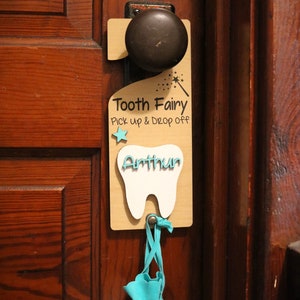 Personalized Tooth Fairy Door Hanger | Tooth Fairy Pick up and Drop off ...