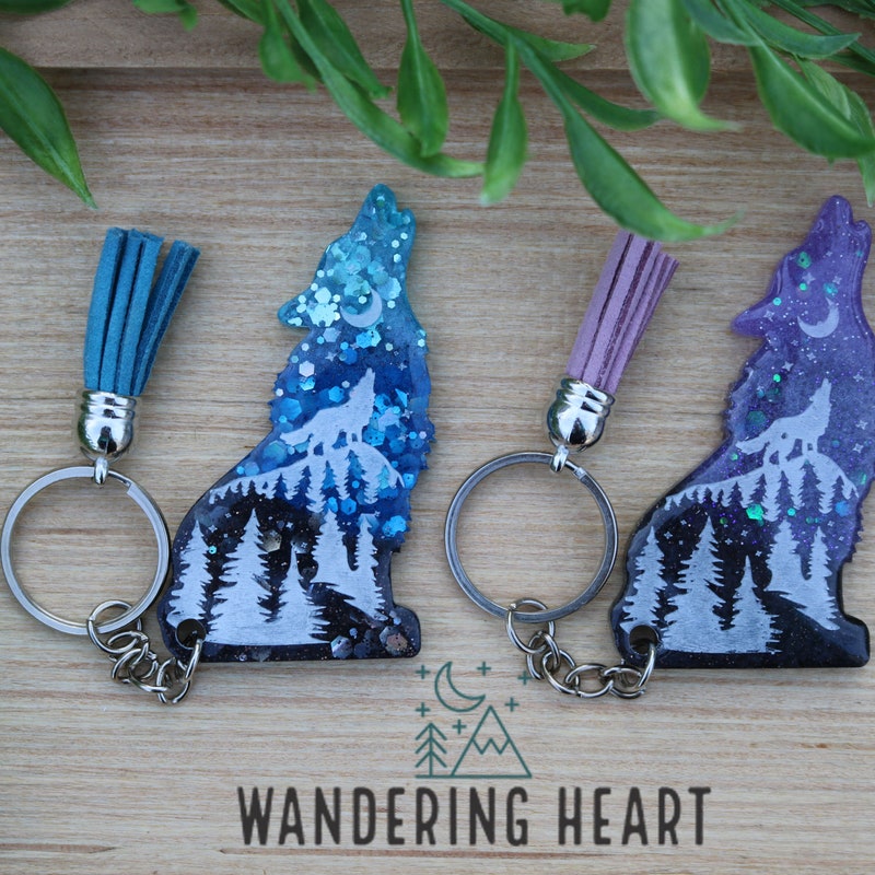 Wolf Keychain - Etsy