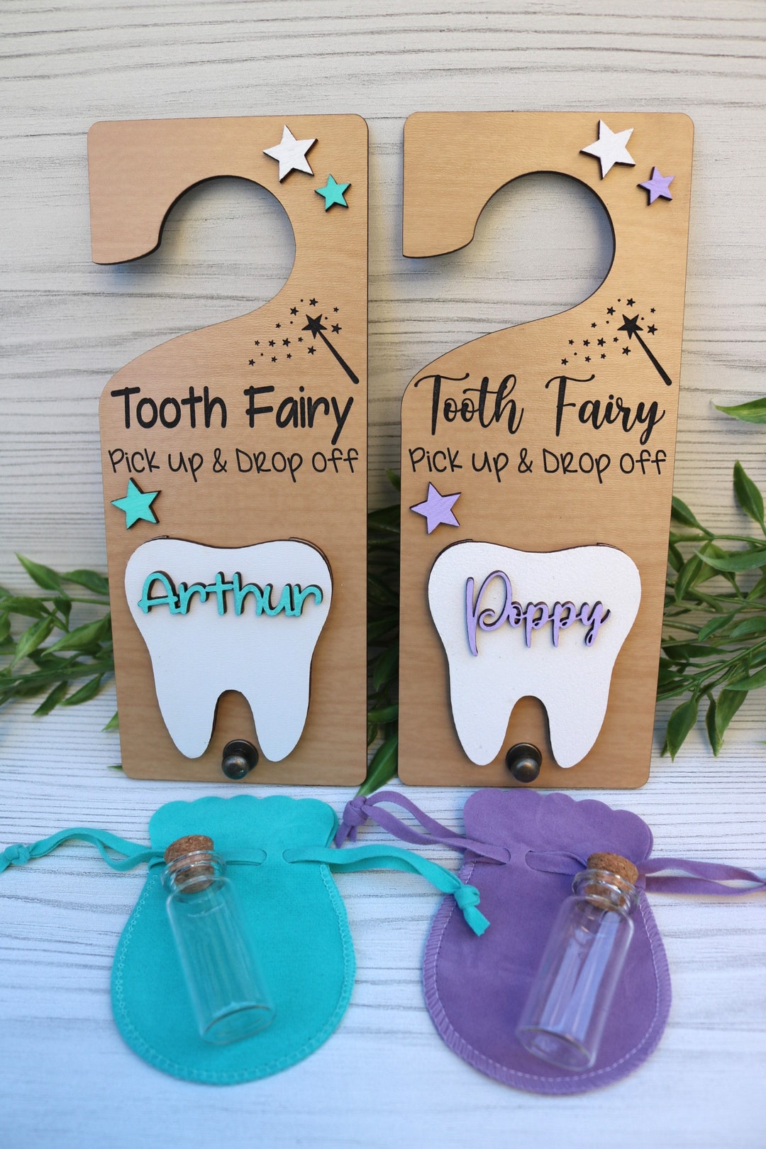 Personalized Tooth Fairy Door Hanger | Tooth Fairy Pick up and Drop off ...
