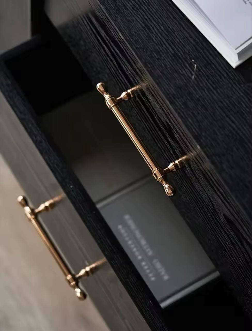 Modern Rose Gold Cabinet Handles Kitchen Knob Pull Wardrobe Furniture ...