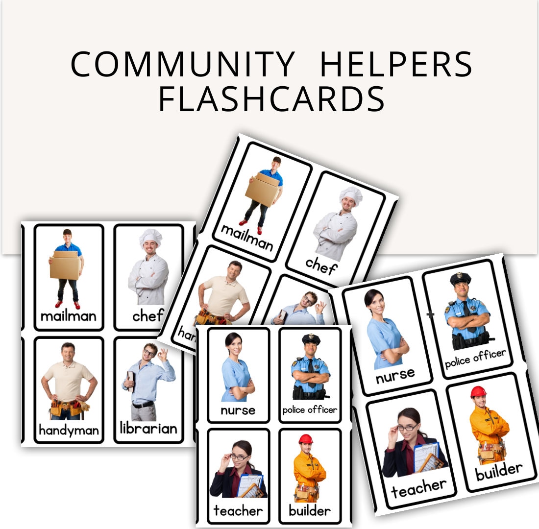 Community Helpers Picture Cards