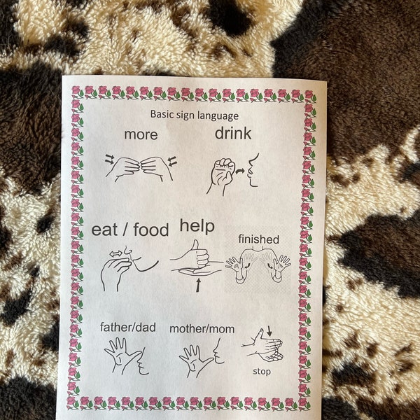 Basic Sign Language - Etsy