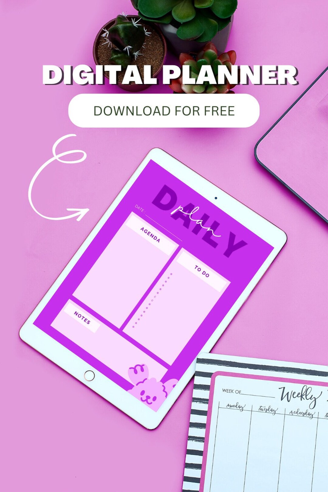 Printable Daily Agenda Planner - Digital Product - Etsy