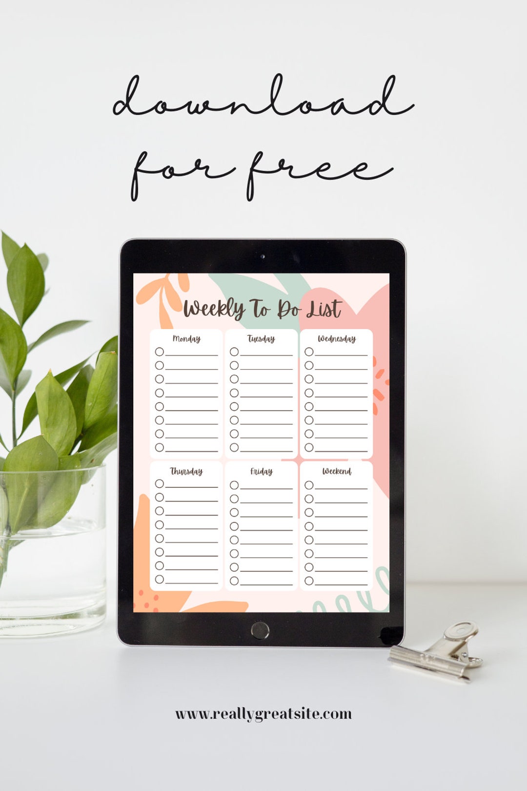 Printable Daily To-do List - Digital Product Daily to Do List ...
