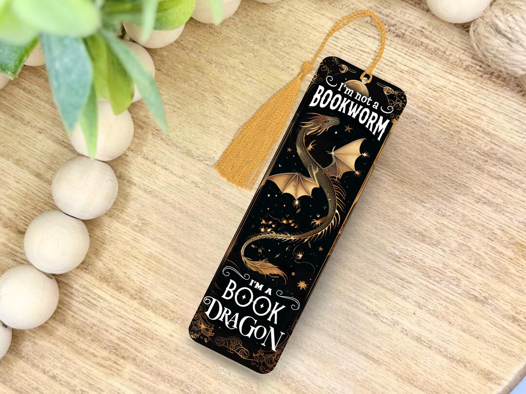 I'm A Book Dragon Bookmark for Fantasy Book Lovers Bookmark Gift for ...