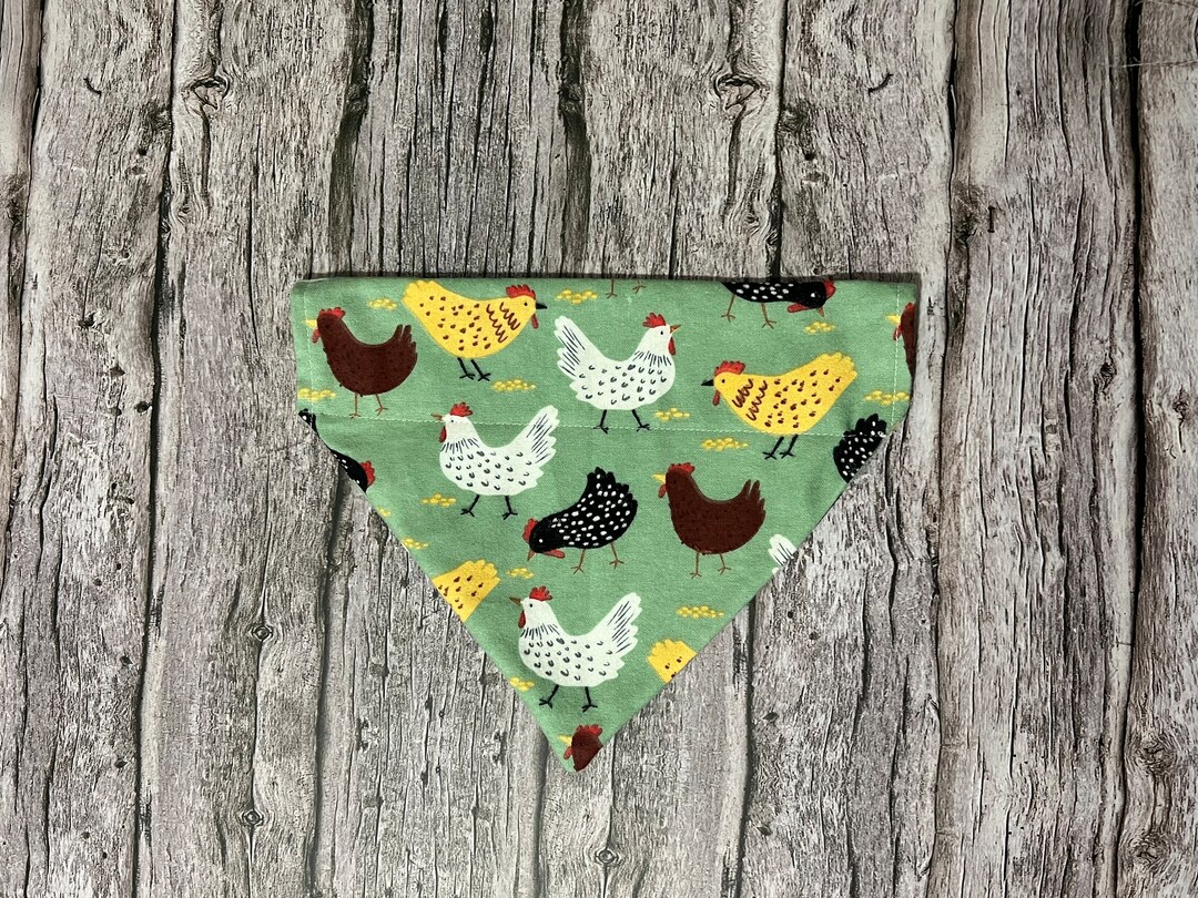 Chick Season Dog Collar Bandana Chicken Snuggle Flannel Pet Bandana - Etsy