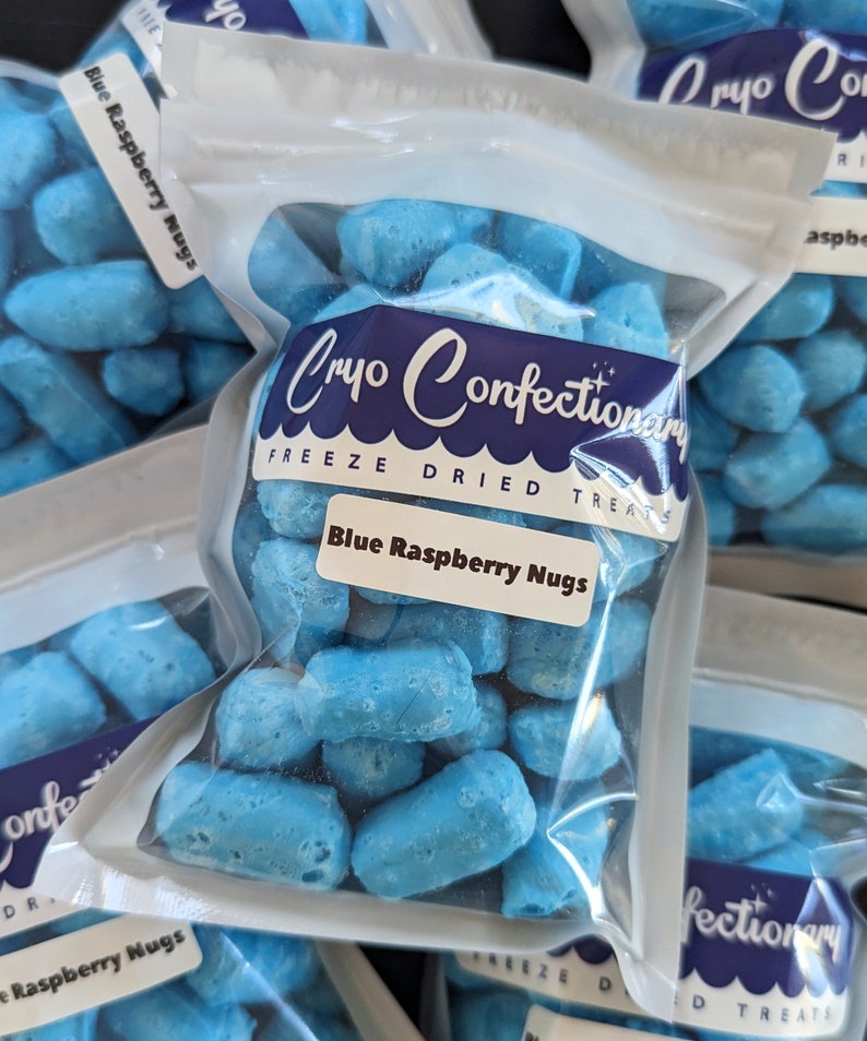 Freeze Dried Blue Raspberry Taffy Nugs Freeze Dried Candy - Etsy