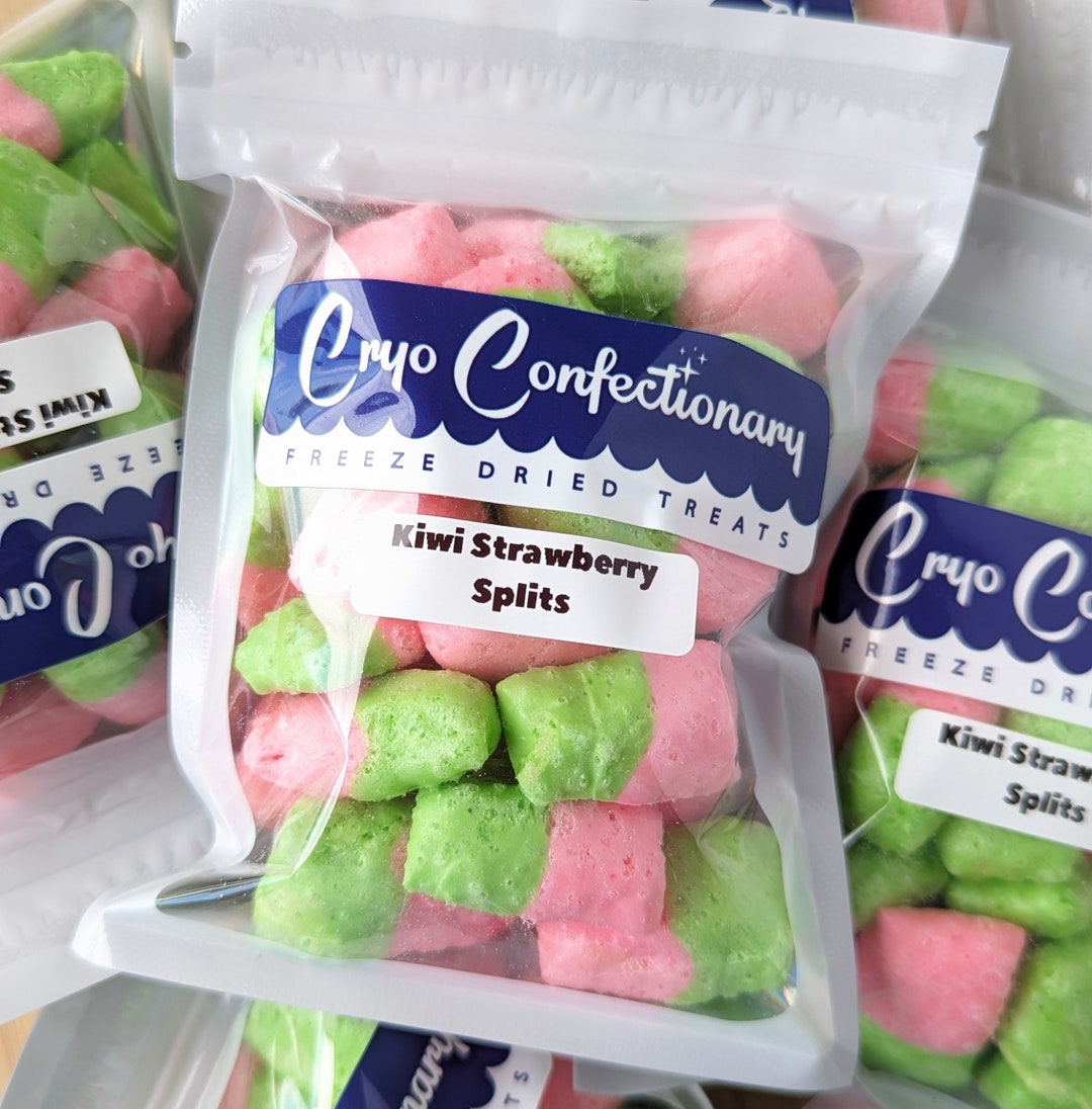 Freeze Dried Kiwi Strawberry Taffy Splits Freeze Dried Candy - Etsy