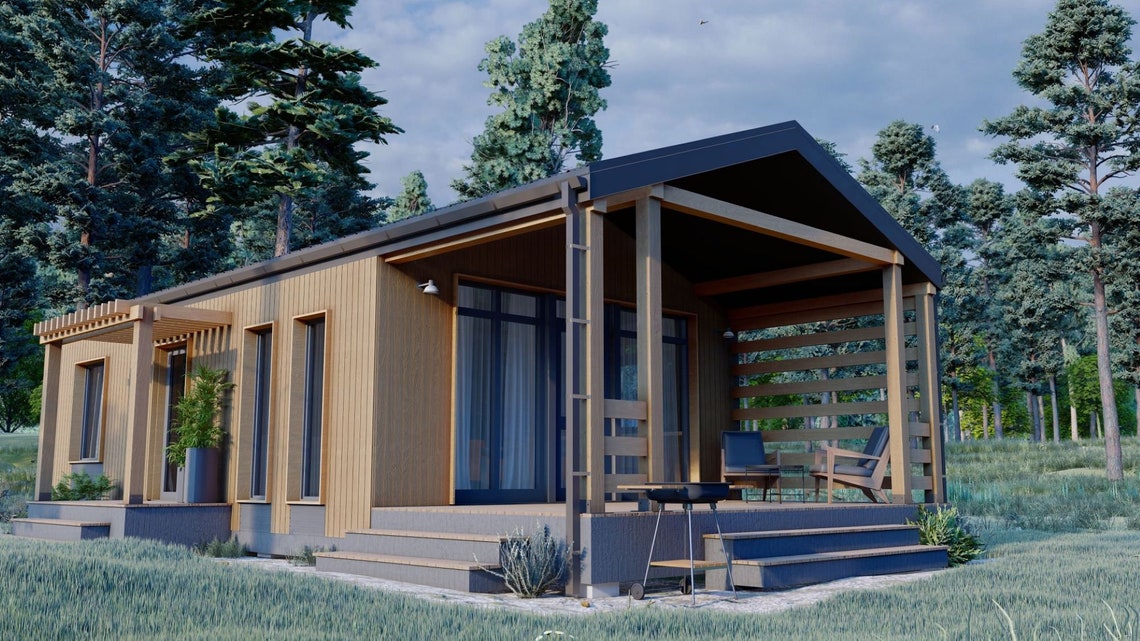 Tiny House Plans 2 Bedrooms 30 х 20 600 SF Living Area - Etsy Canada