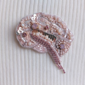 Lapel Pin Embroidery Brooch Anatomy Brain Doctor Nurse Psychologist ...