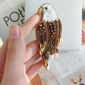 Lapel Pin Embroidery Brooch Eagle Bead Custom Pin Personalized ...