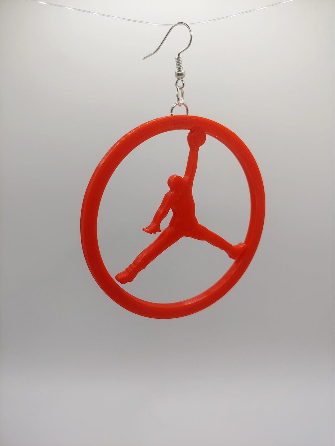 Air Jordan Jumpman Hoop 3D Earrings || Air Jordan Logo || 3D Printed ...