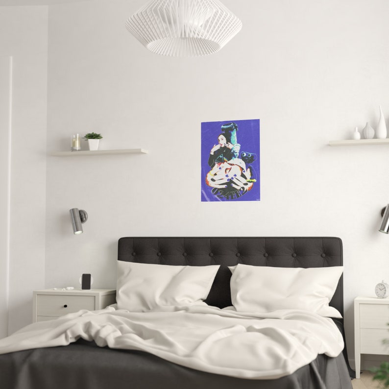 Blue Satin Poster - Etsy