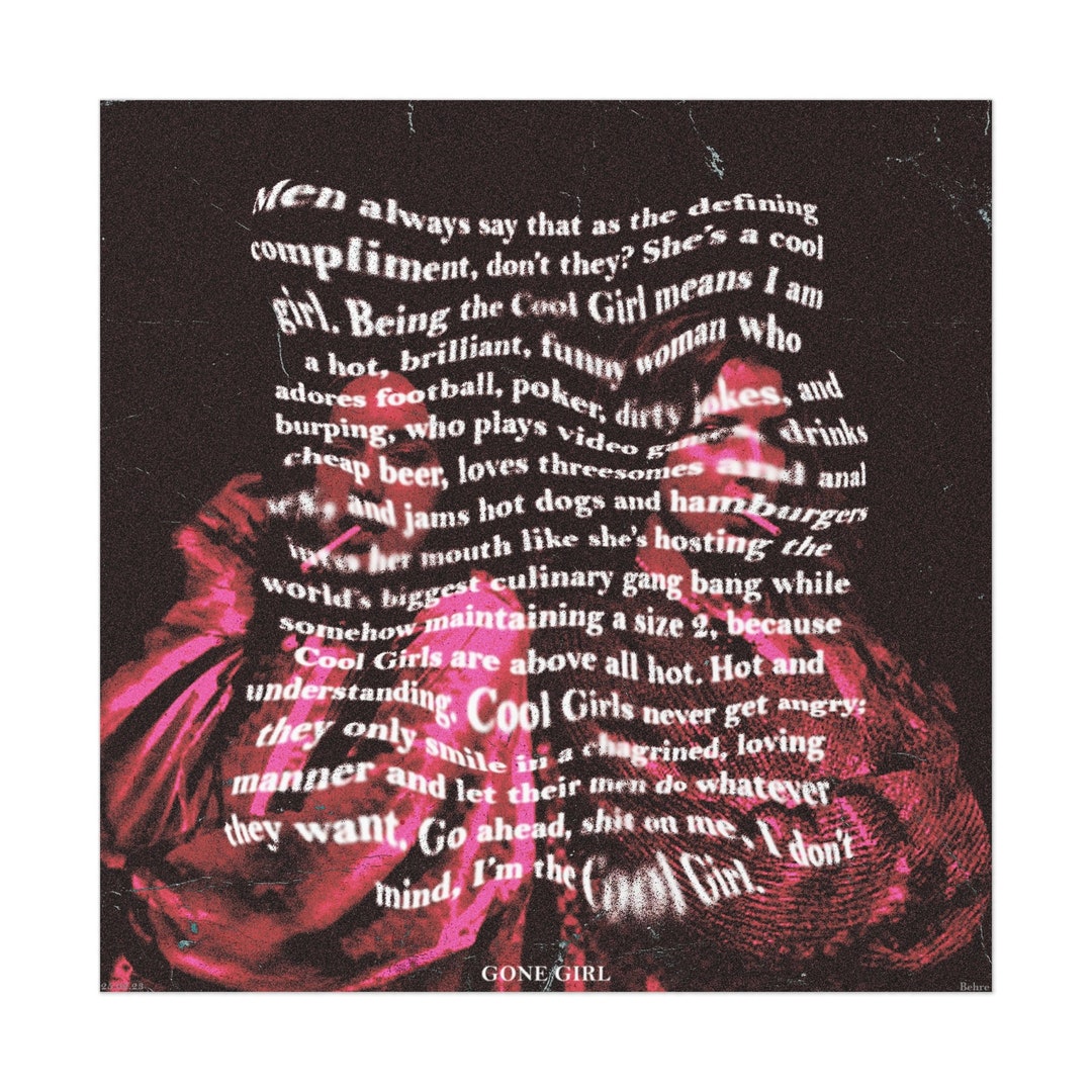 Gone Girl Monologue Poster - Etsy