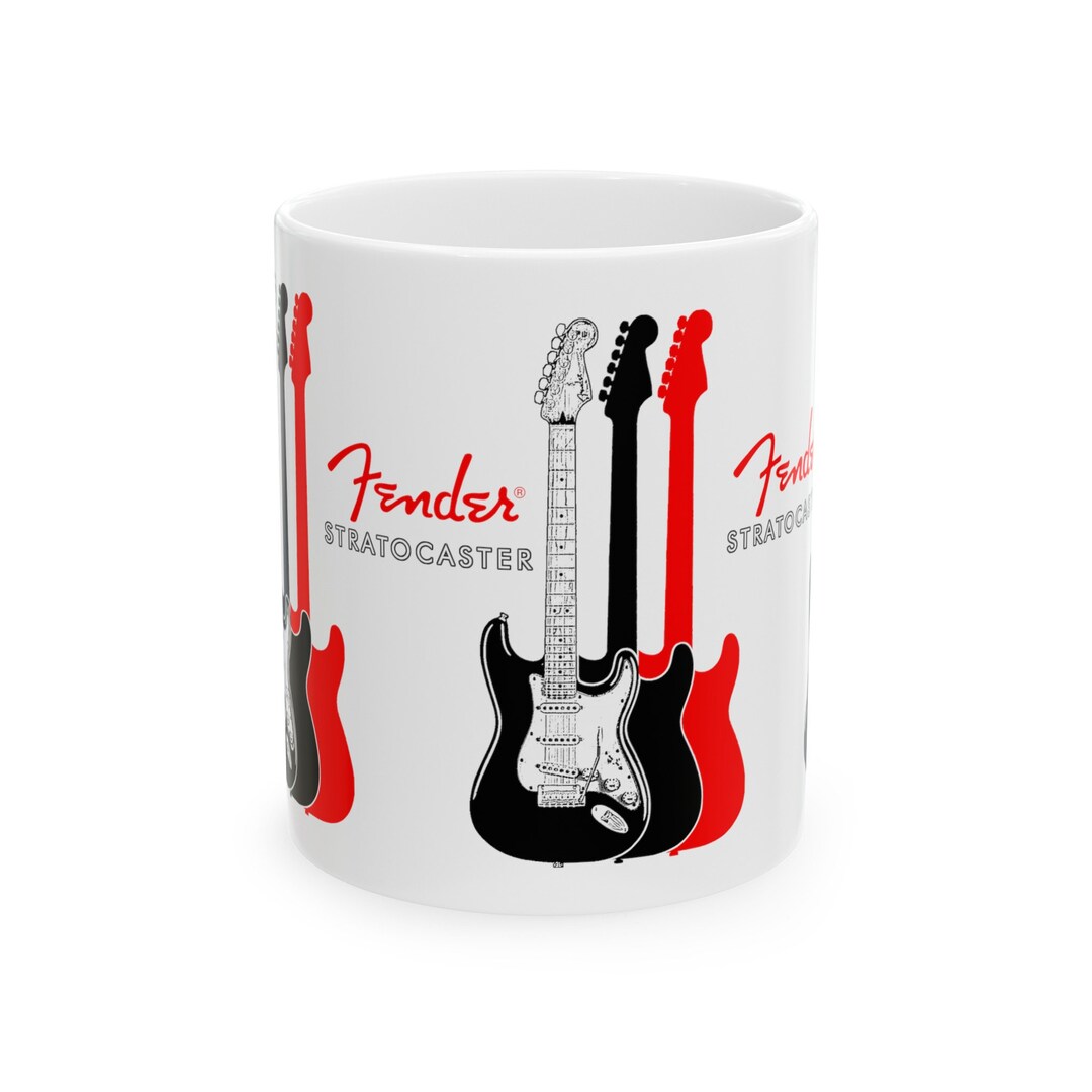 Vintage Fender Stratocaster Guitar Mug Perfect Gift for Music Lovers ...