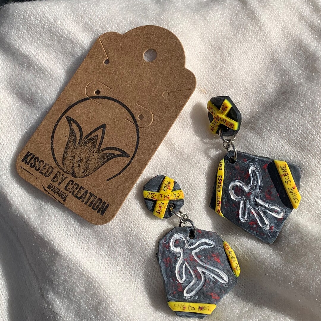 Crime Scene Earrings - Etsy