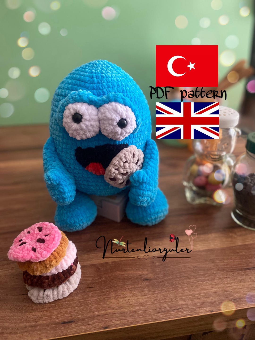 Cookie Monster Pdf Pattern - Etsy