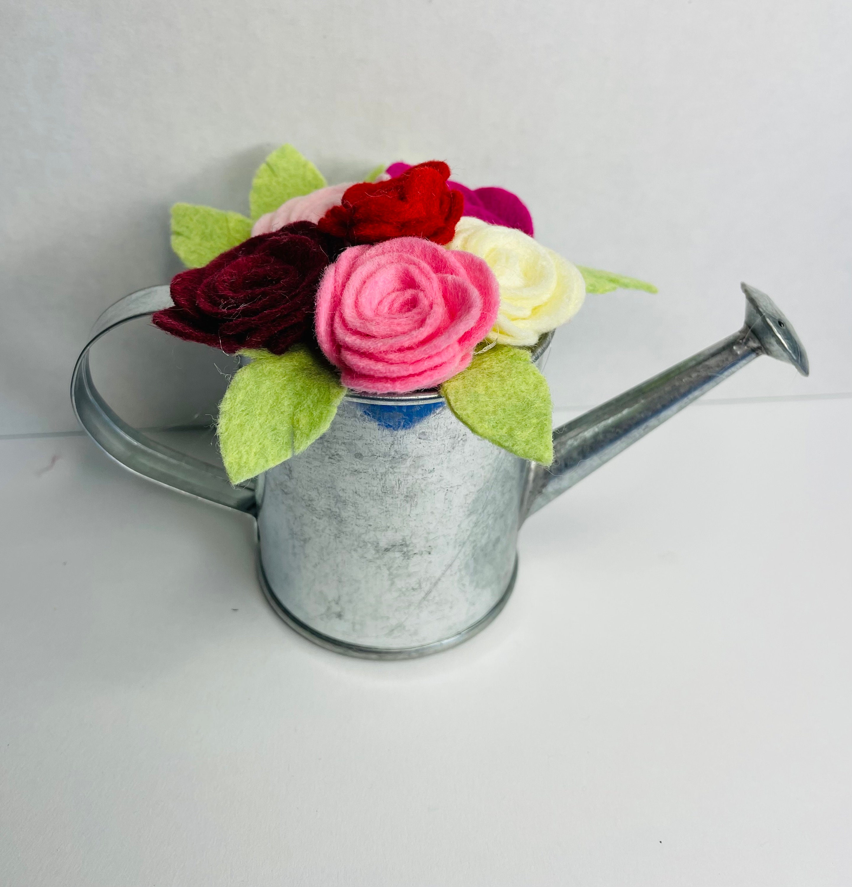 Mini Watering Can Filled With Felt Flowers - Etsy