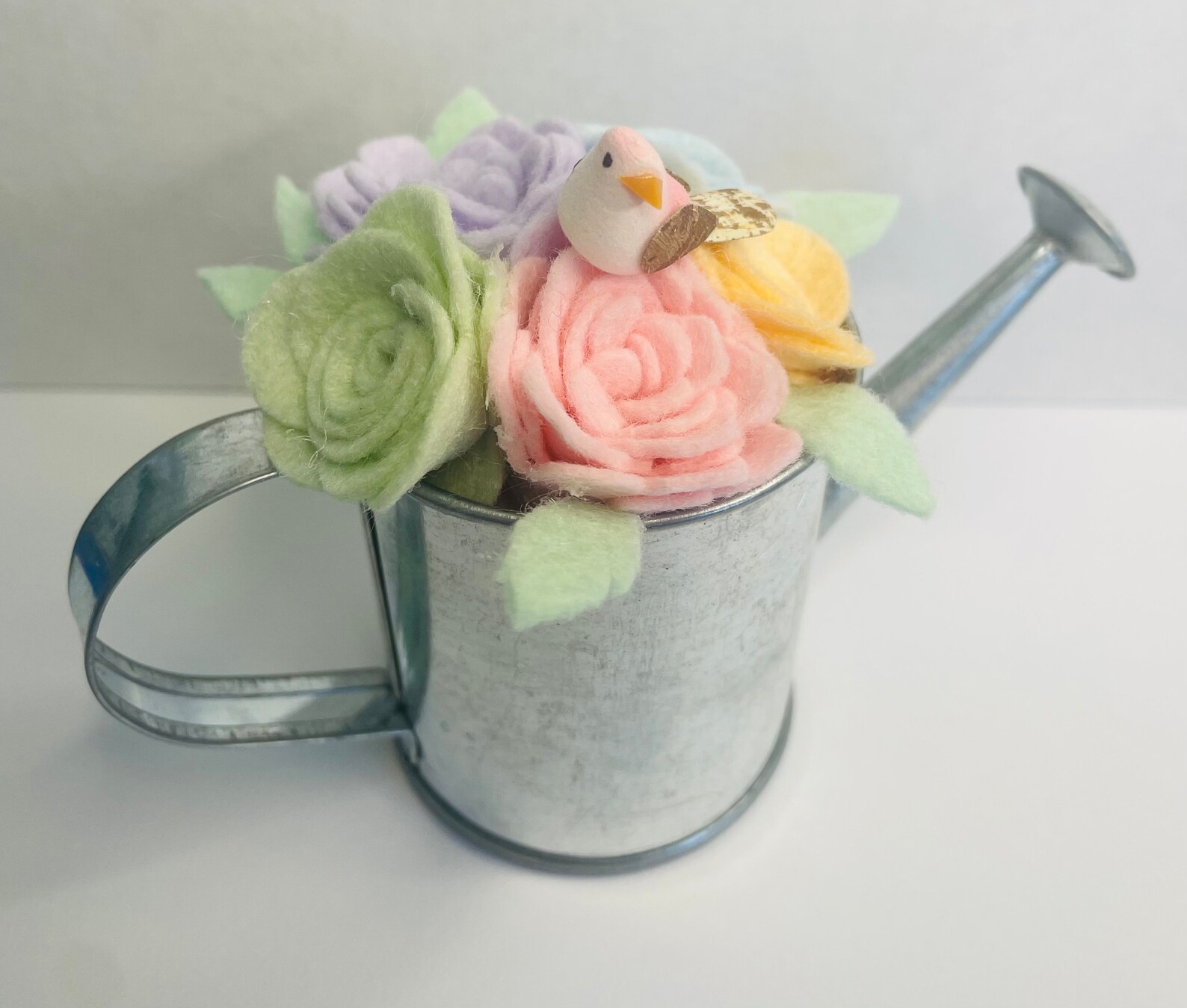 Mini Watering Can Filled With Felt Flowers - Etsy
