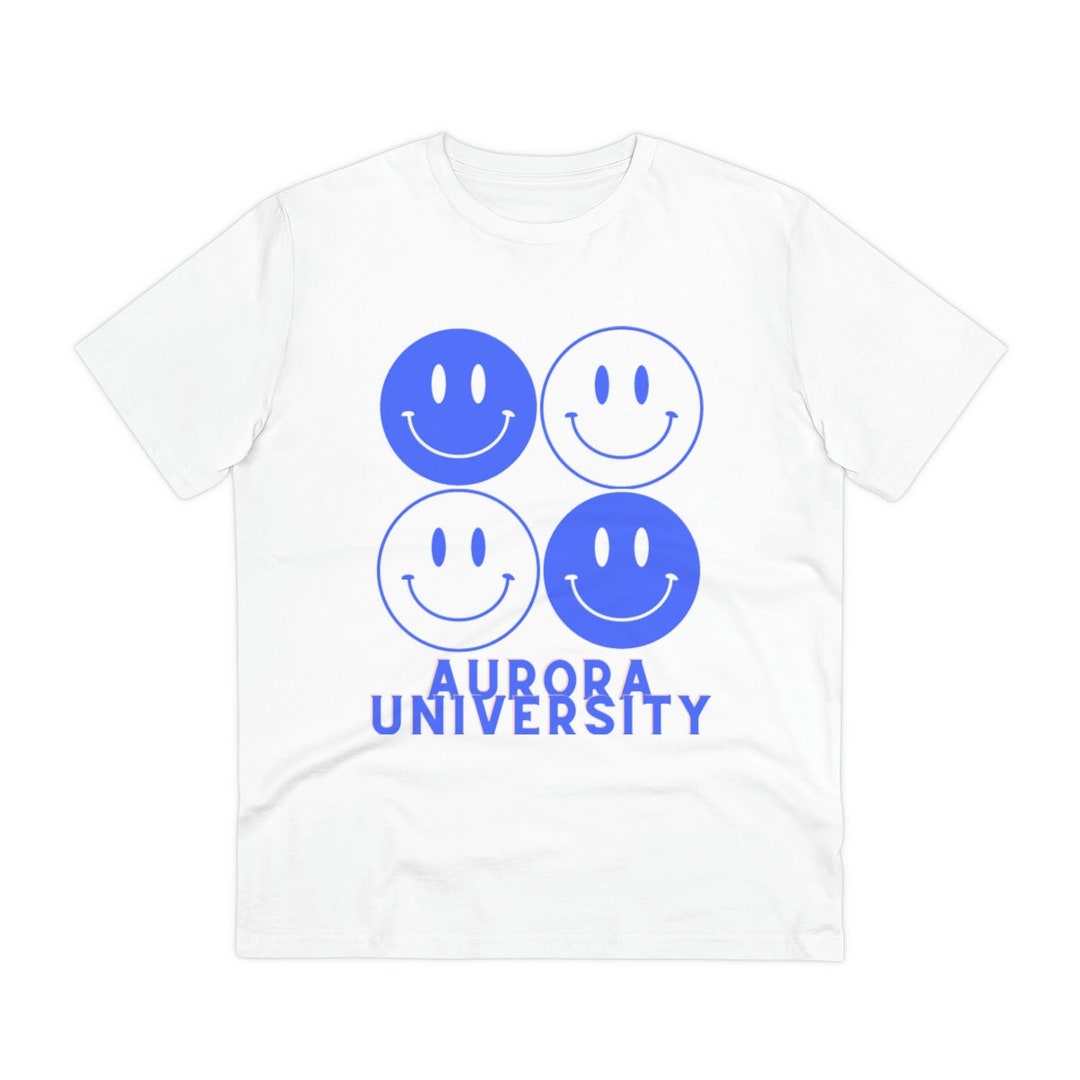 Aurora University Smiley Face Unisex Jersey Short Sleeve Tee College ...
