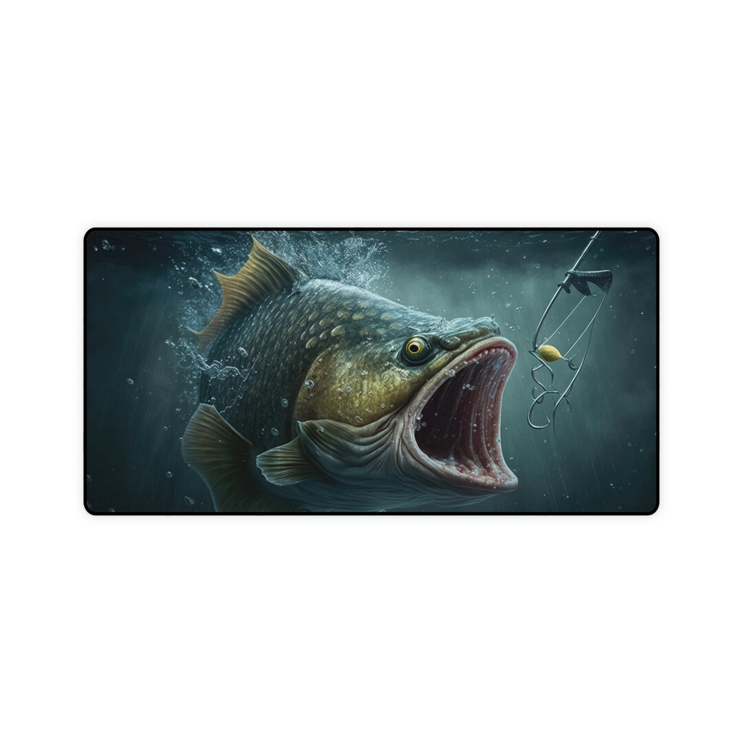 Fish Desk Mat | Fish Long Mouse Pad | Fish Mouse Pad - Etsy