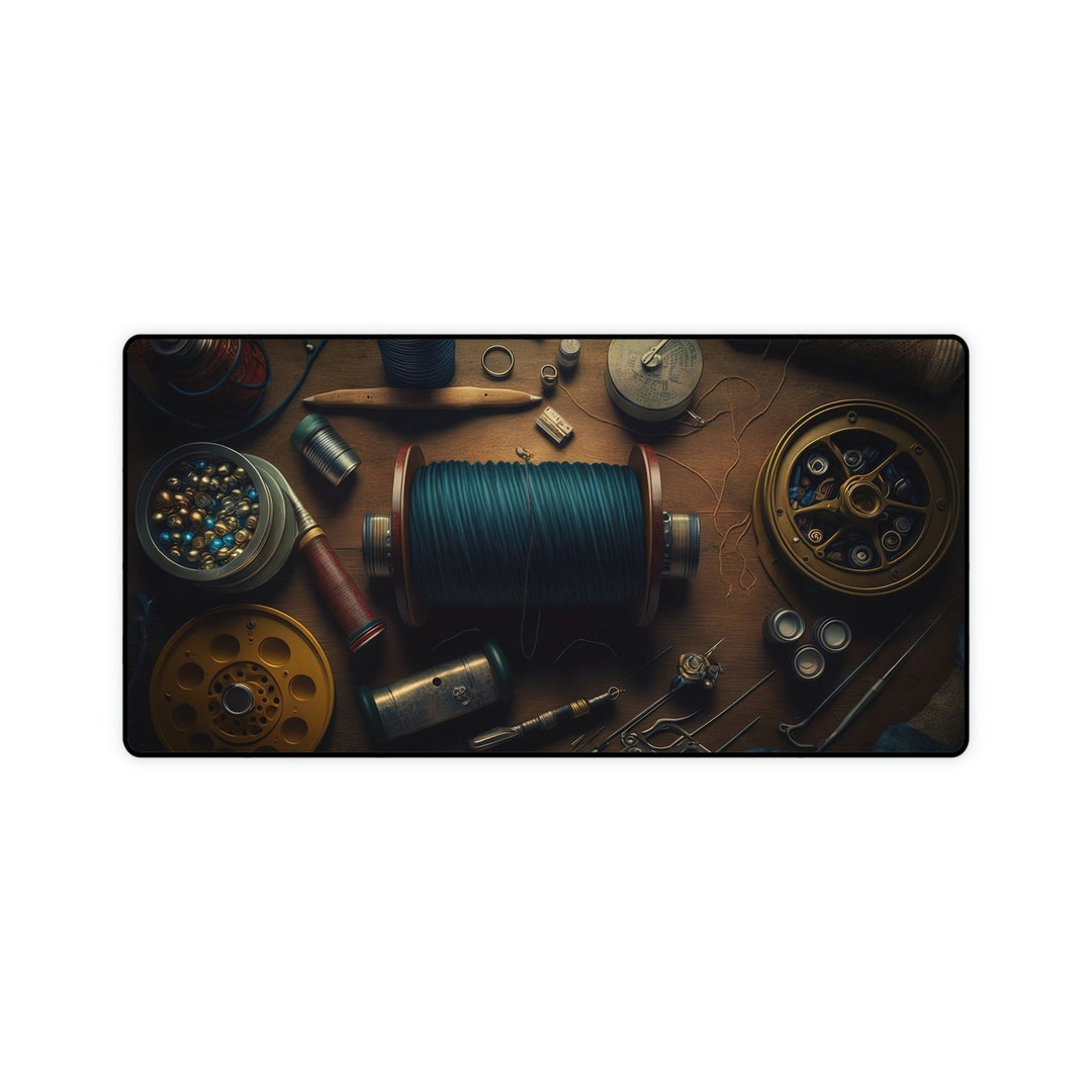 Fishing Desk Mat | Fishing Long Mouse Pad | Fishing Mouse Pad - Etsy