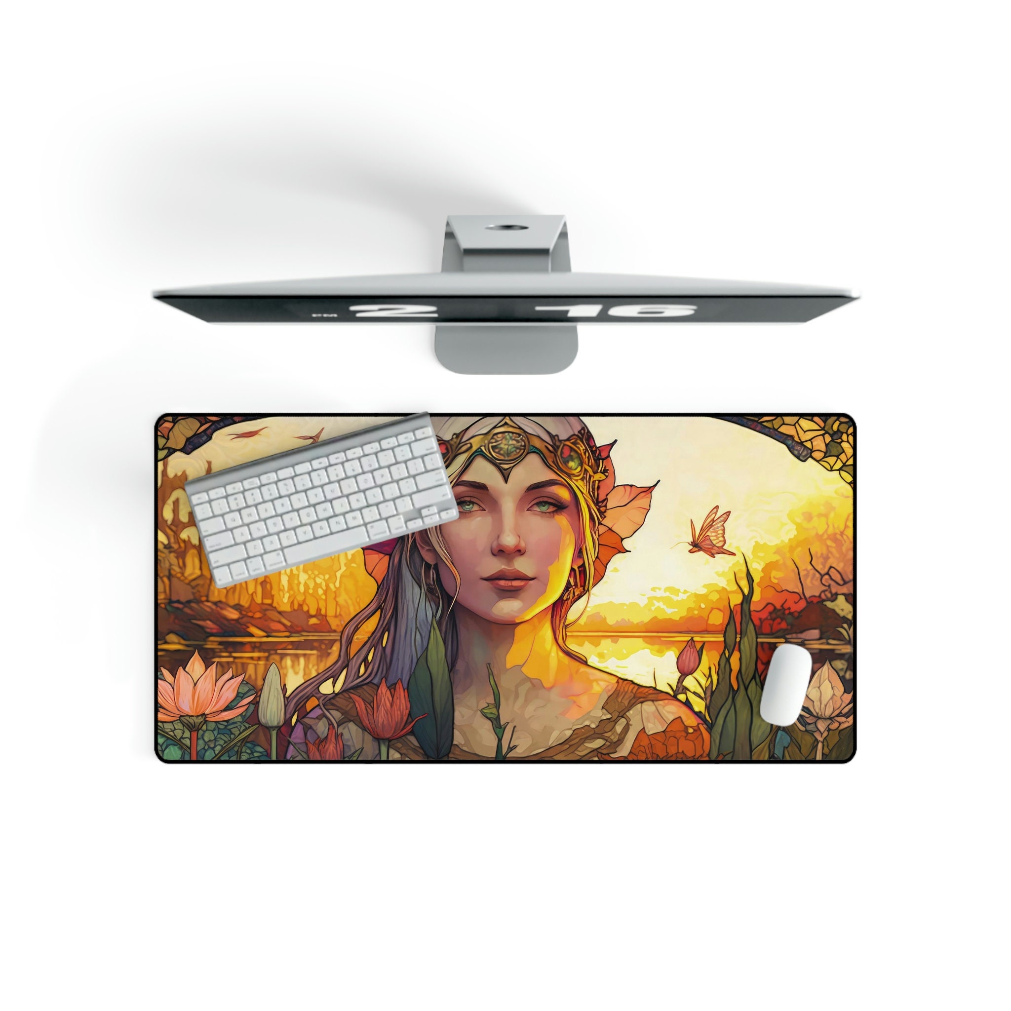 Cute Girl Desk Mat | Cute Girl Long Mouse Pad | Cute Girl Mouse Pad - Etsy