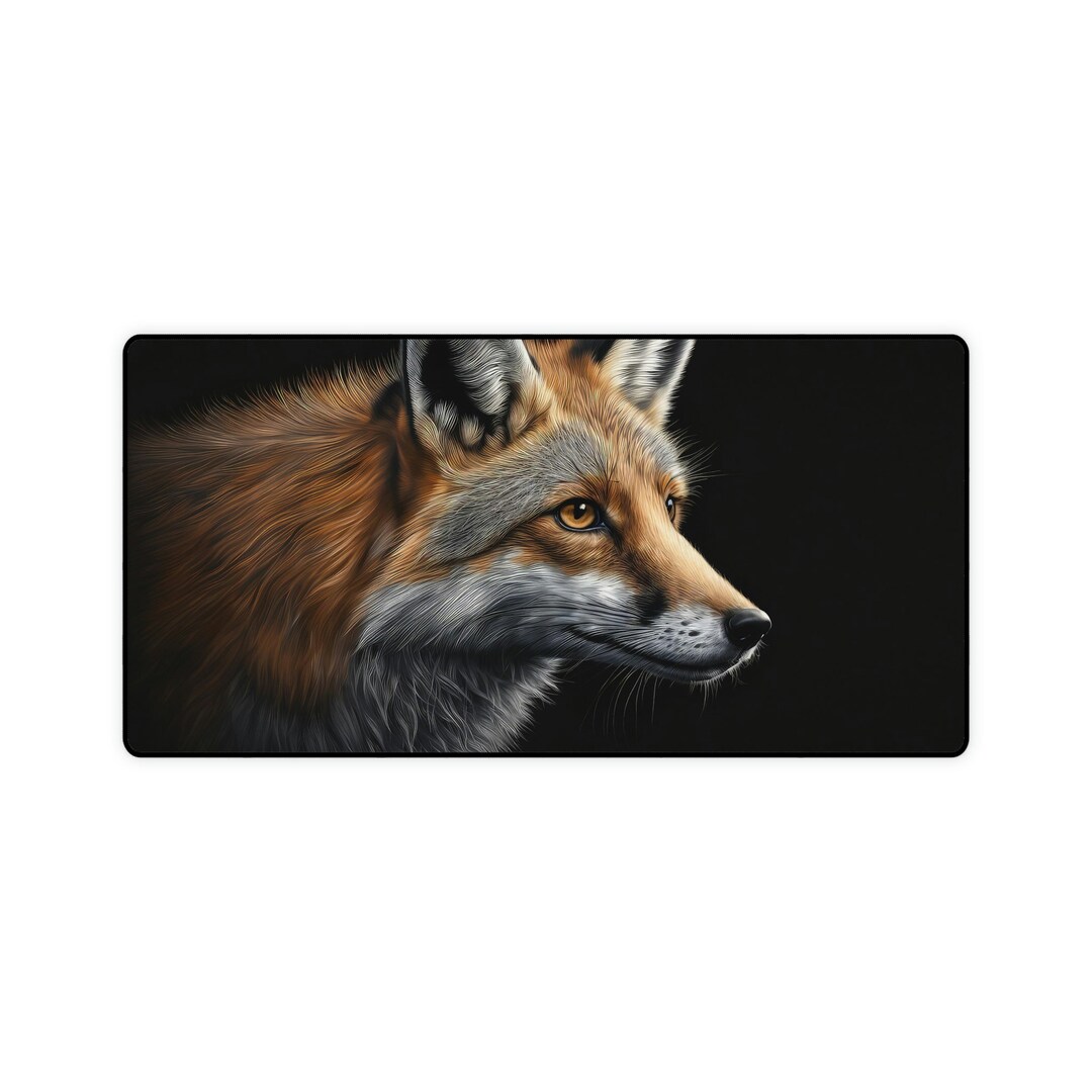 Fox Desk Mat | Fox Long Mouse Pad | Fox Mouse Pad - Etsy