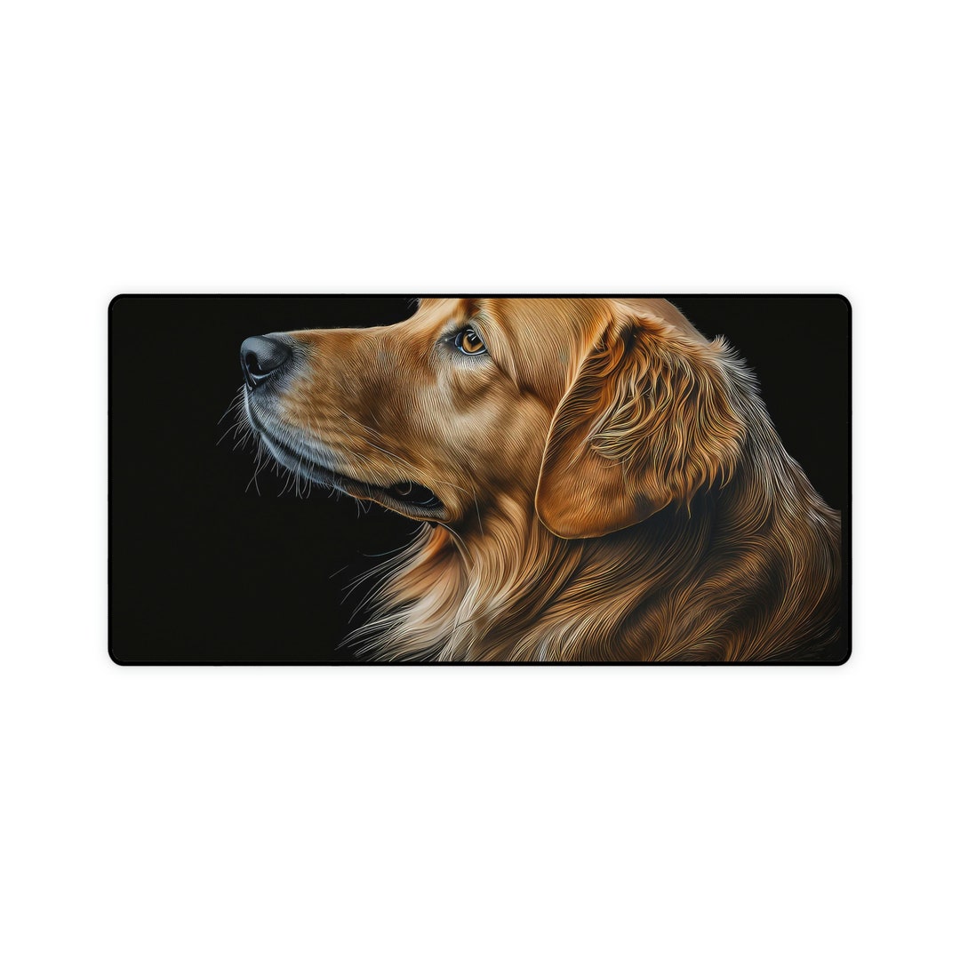 Golden Retriever Desk Mat | Golden Retrieverlong Mouse Pad | Golden ...