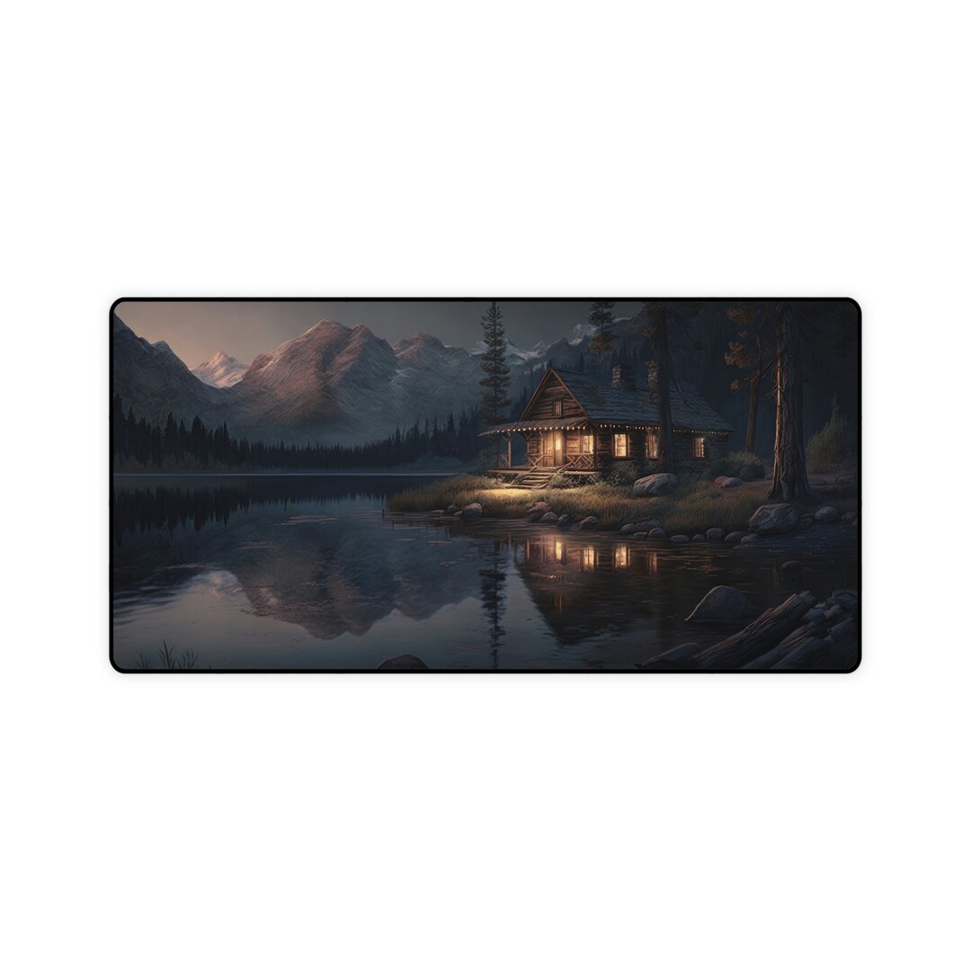 Rustic Cabin in the Wilderness Long Mouse Pad Desk Mat - Etsy