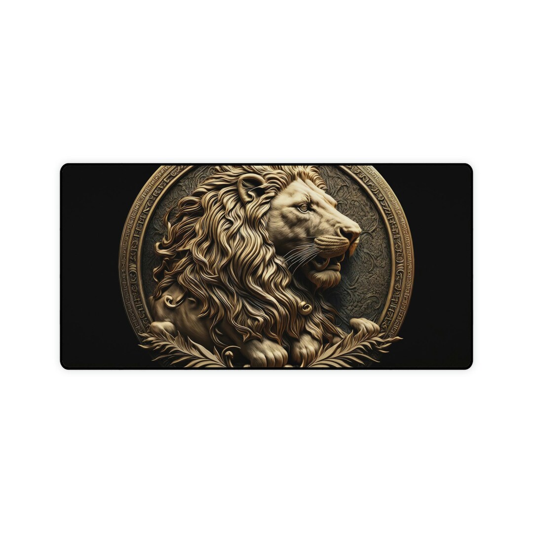 Lion Desk Mat | Lion Long Mouse Pad | Lion Mouse Pad - Etsy