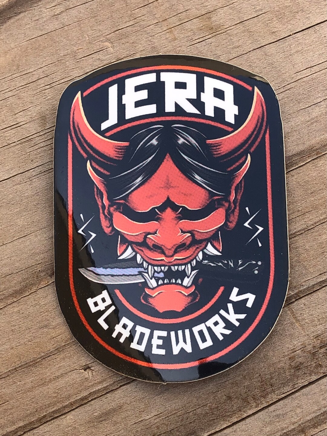 Oni Mask Sticker - Etsy