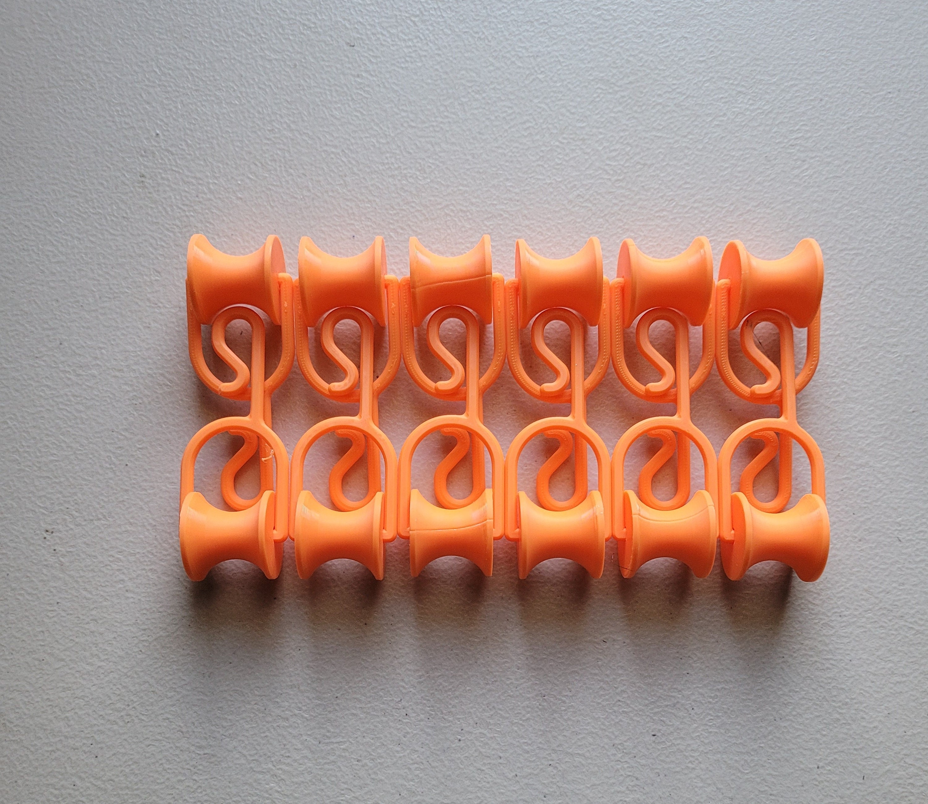 3D Printed Shower Curtain Hooks on Rollers | Never Rust | Designer ...