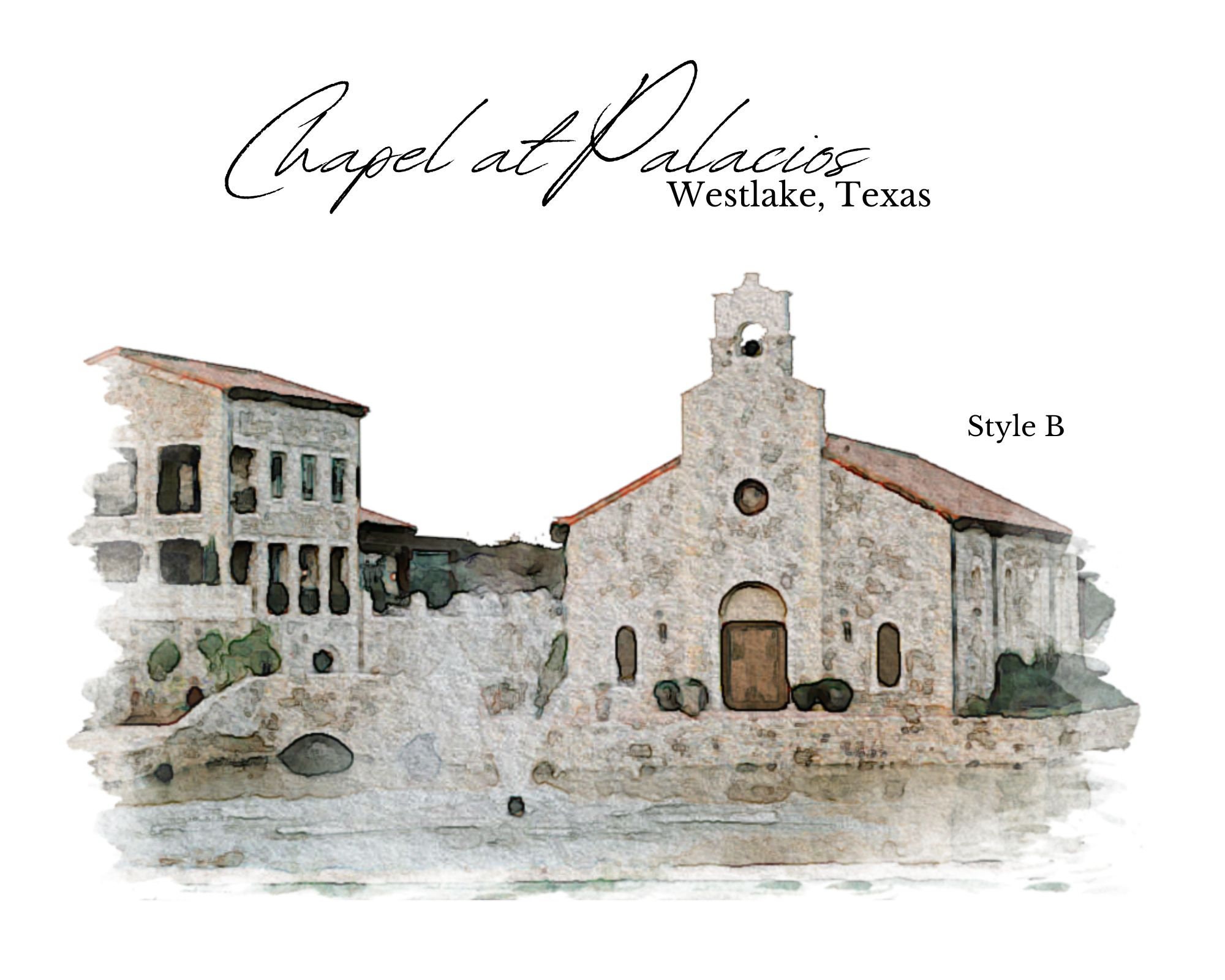 CUSTOM Wedding Venue Watercolor Print Digital Watercolor - Etsy