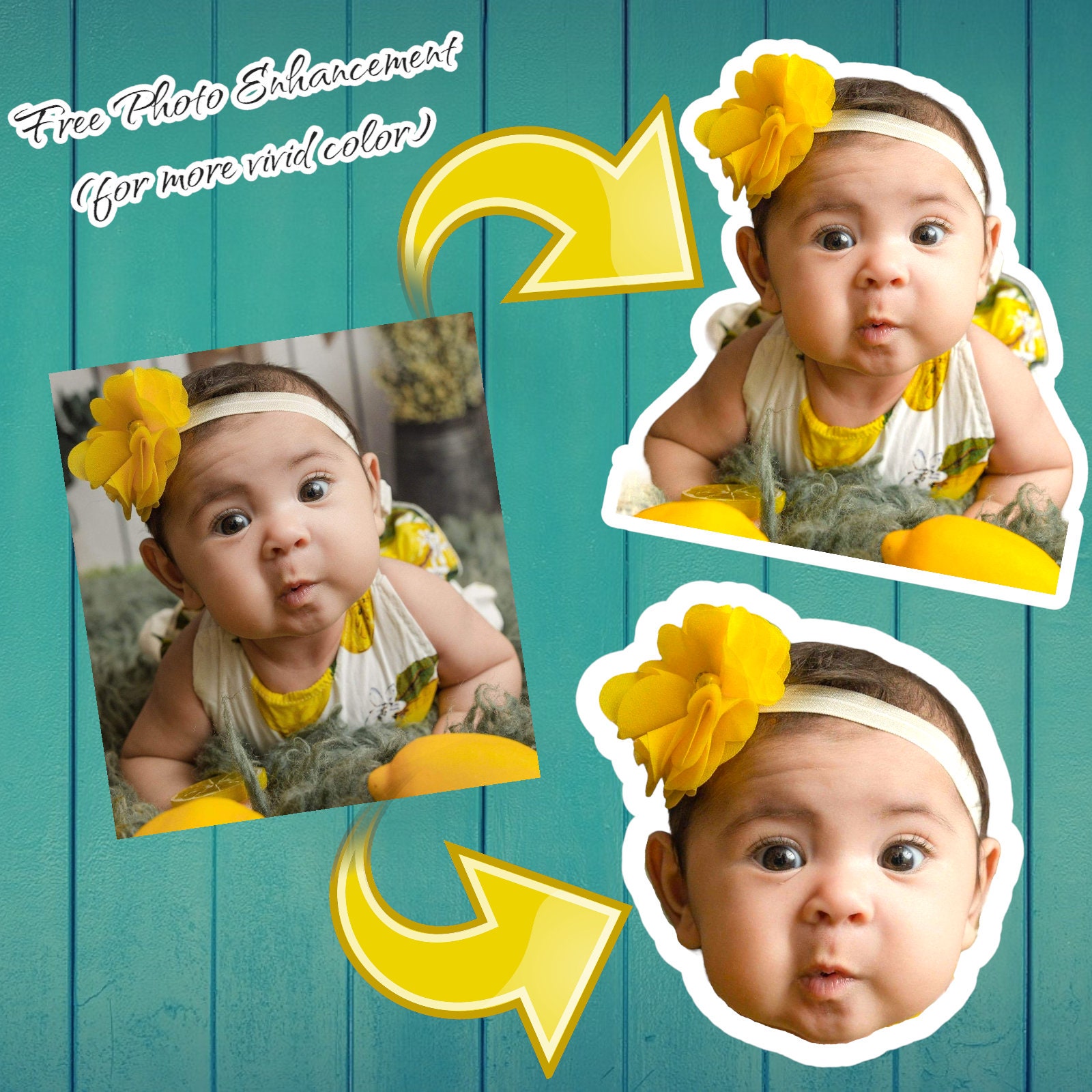 Personalized Photo Magnets/ Custom Face Magnets/ Custom Cut Magnets ...
