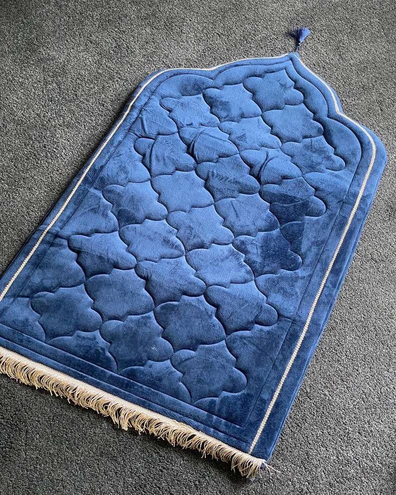 Luxury Dome Tassel Prayer Mat Musallah Janamaaz Muslim Ramadan Eid ...