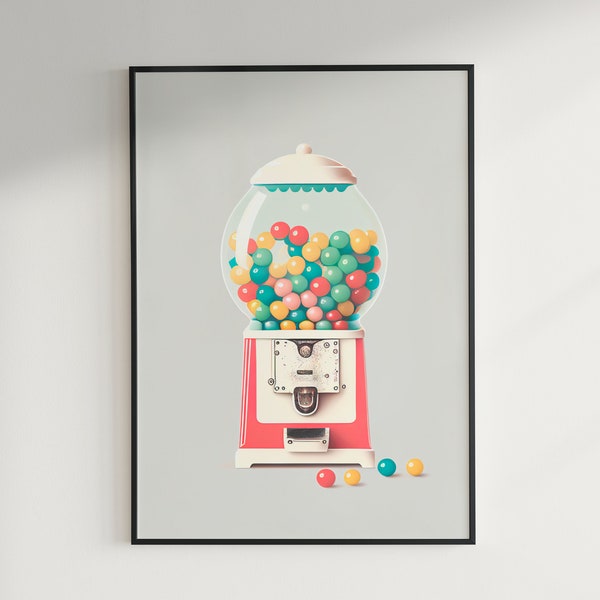 Gumball Machine Wall Art - Etsy