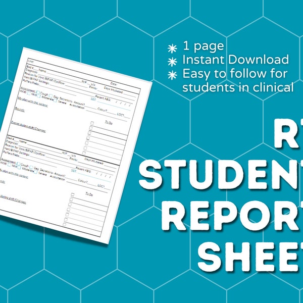 Respiratory Report Sheet - Etsy