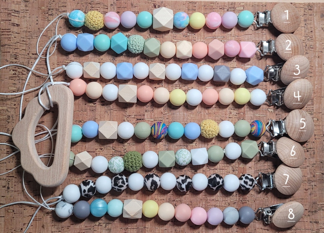 Silicone Pacifier Clip / Rubber Pacifier Clip / Rubber Paci Clip / Baby ...