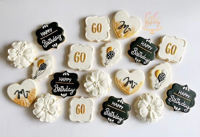 60th Birthday Cookies - Etsy