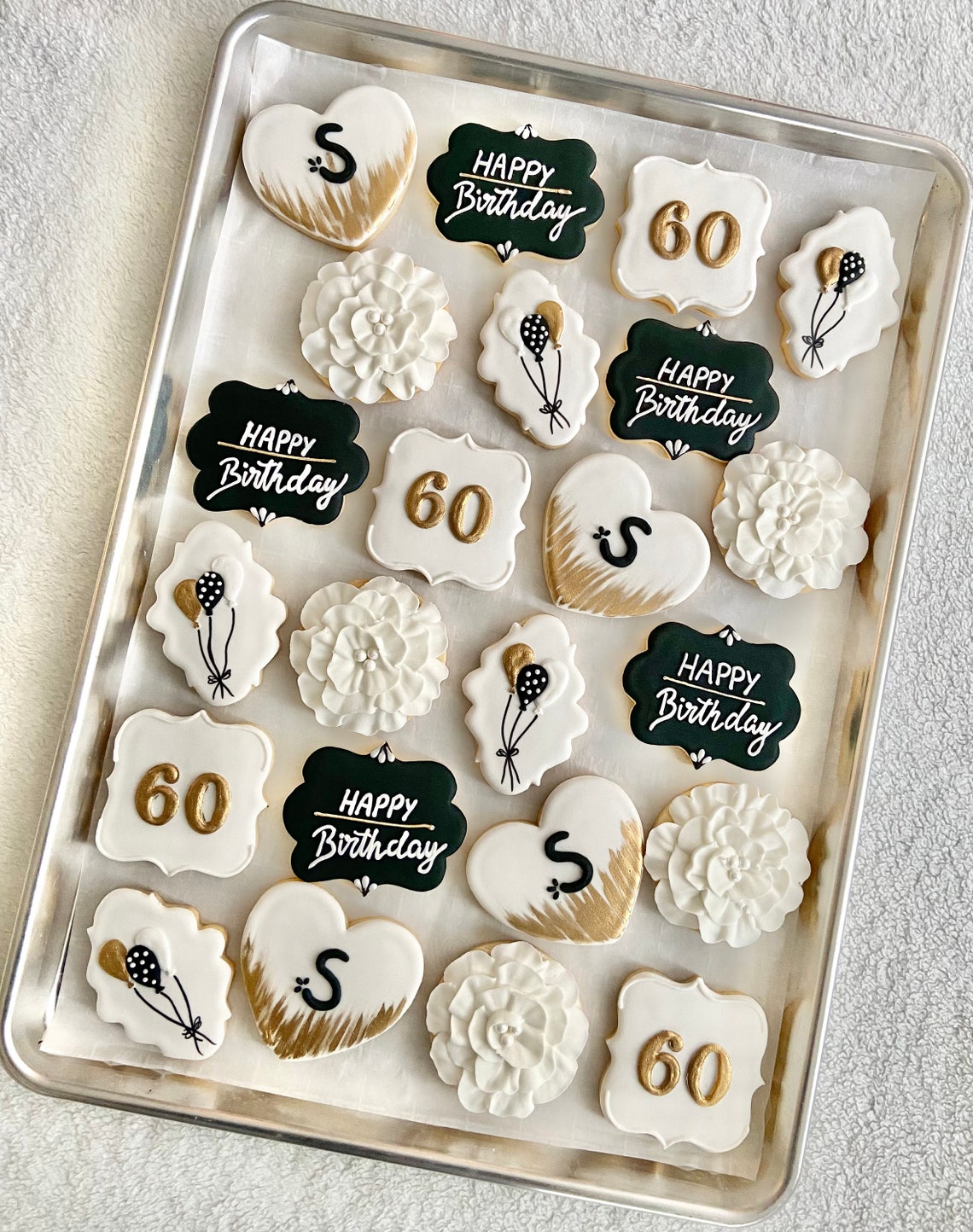 60th Birthday Cookies/ 50th Birthday Cookies/ Birthday Cookies/ Custom ...