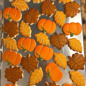 Fall Cookies/ Thanksgiving Cookies/ Pumpkin Sugar Cookies/autumn ...