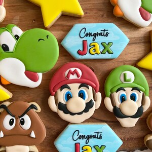 Nintendo Game Sugar Cookies/ Video Game Cookies/ Video Game Bros/ Bros ...