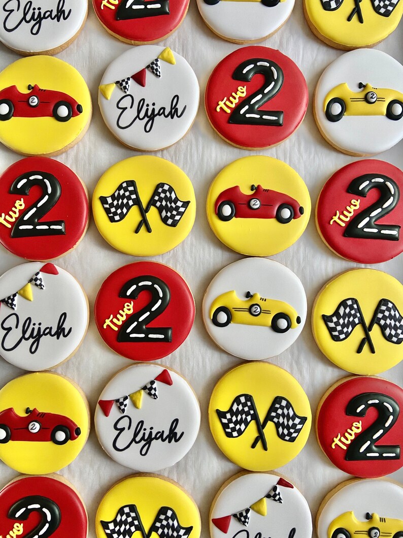 Racing Theme Cookie/car Theme Cookies/race Cars Party Favors - Etsy