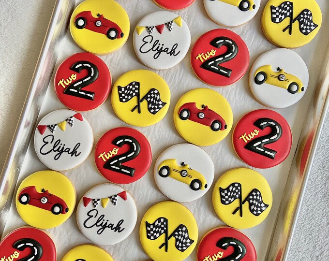 Racing Theme Cookie/car Theme Cookies/race Cars Party Favors - Etsy
