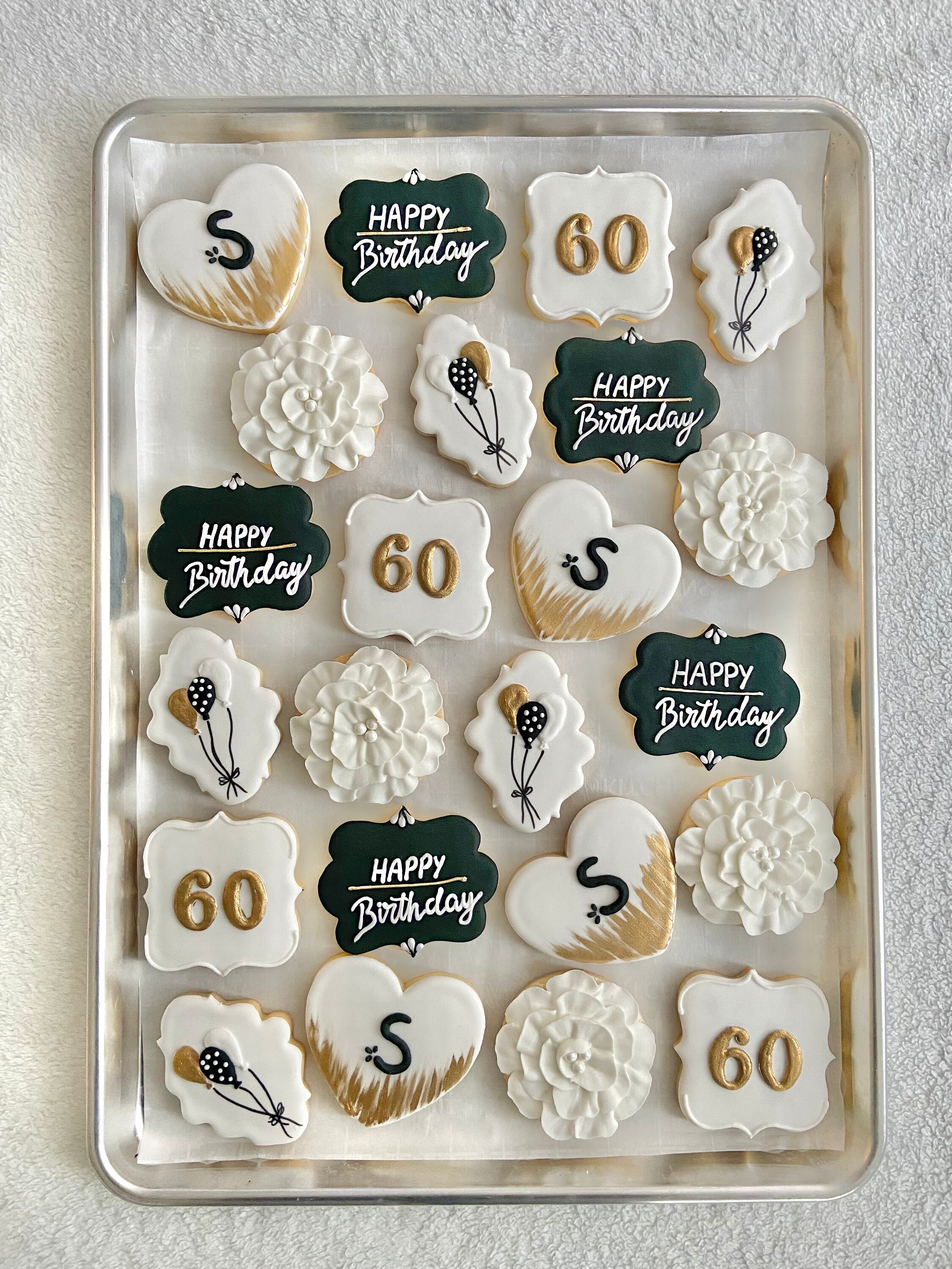 60th Birthday Cookies/ 50th Birthday Cookies/ Birthday Cookies/ Custom ...