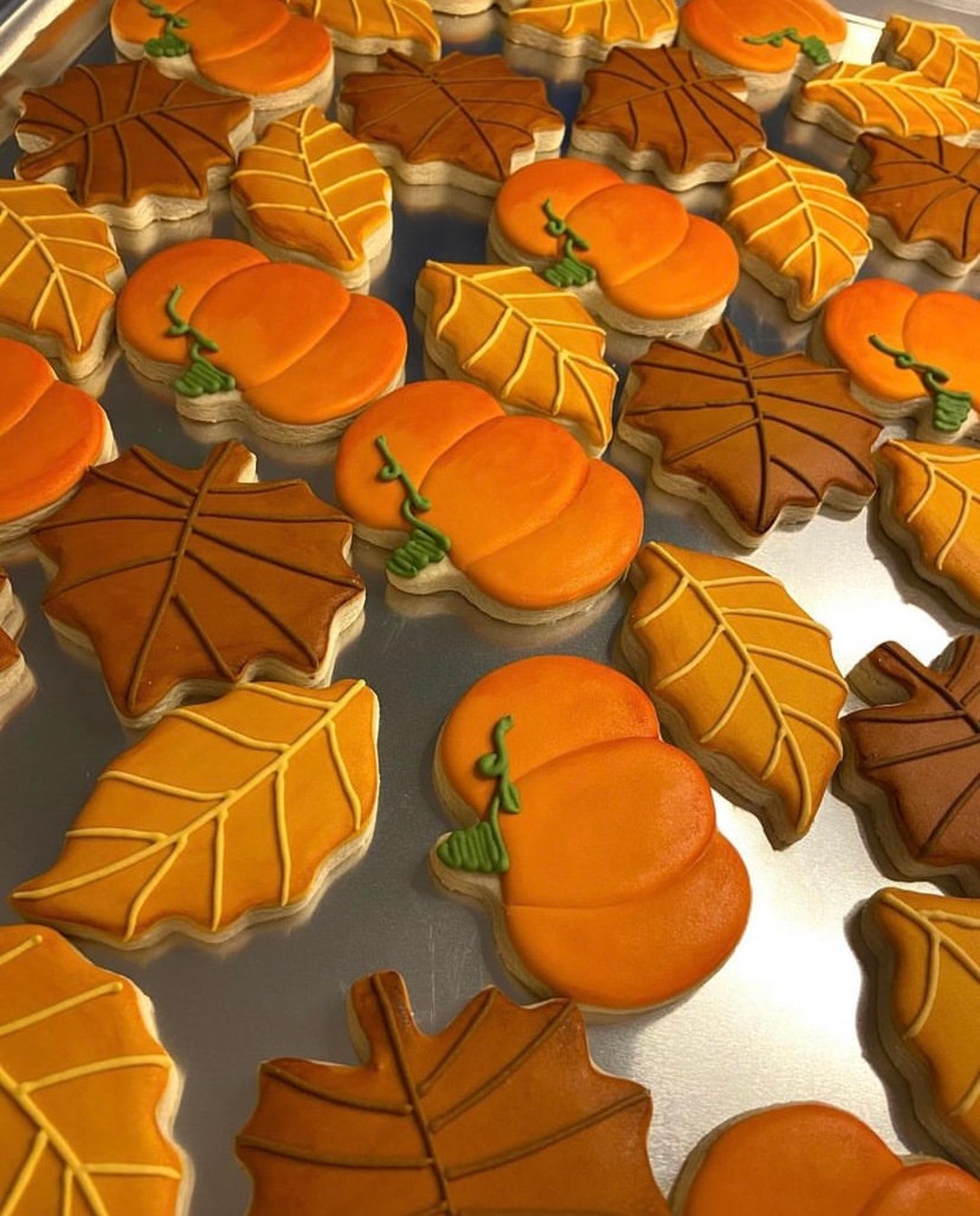 Fall Cookies/ Thanksgiving Cookies/ Pumpkin Sugar Cookies/autumn ...